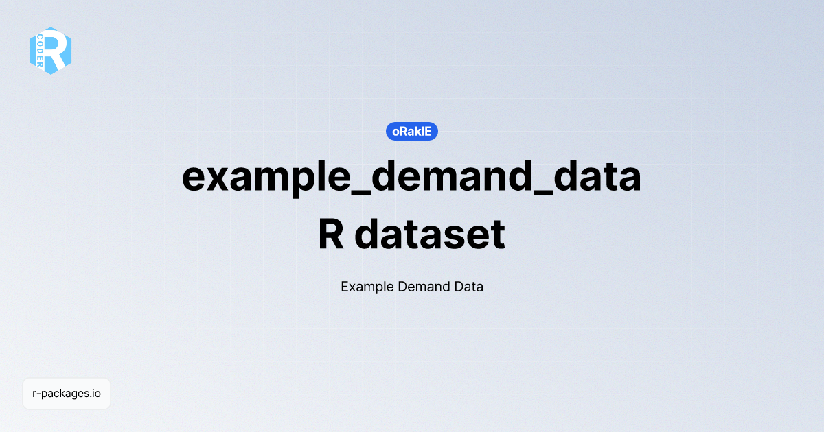 example_demand_data dataset | R PACKAGES