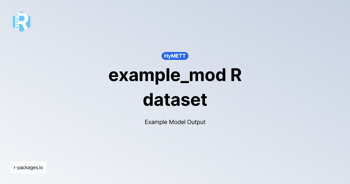 example_mod dataset | R PACKAGES