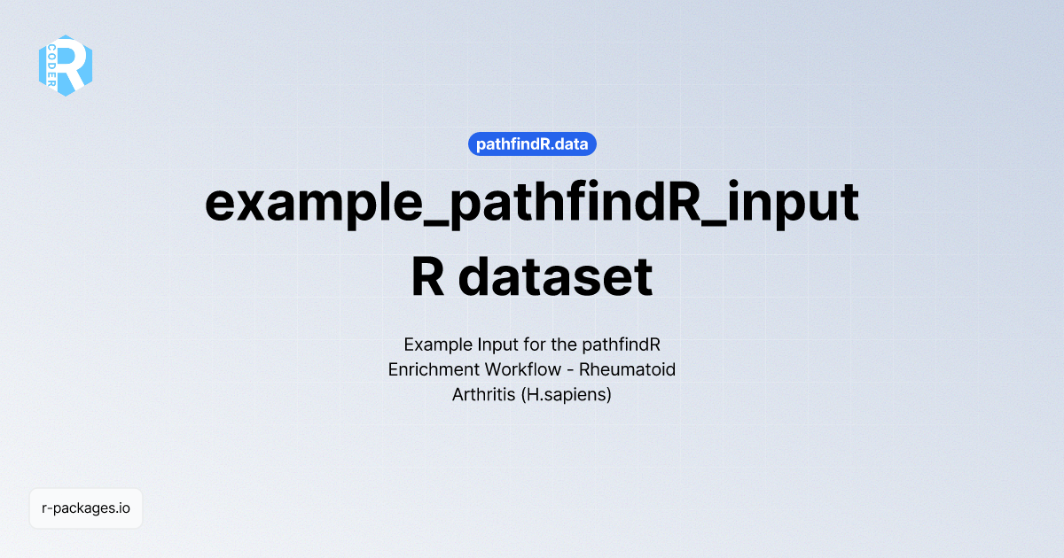 example_pathfindR_input dataset | R PACKAGES
