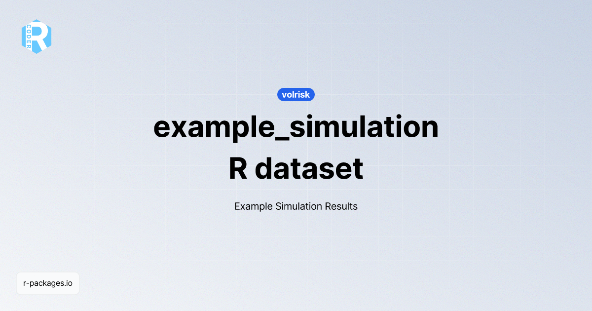 example_simulation dataset | R PACKAGES