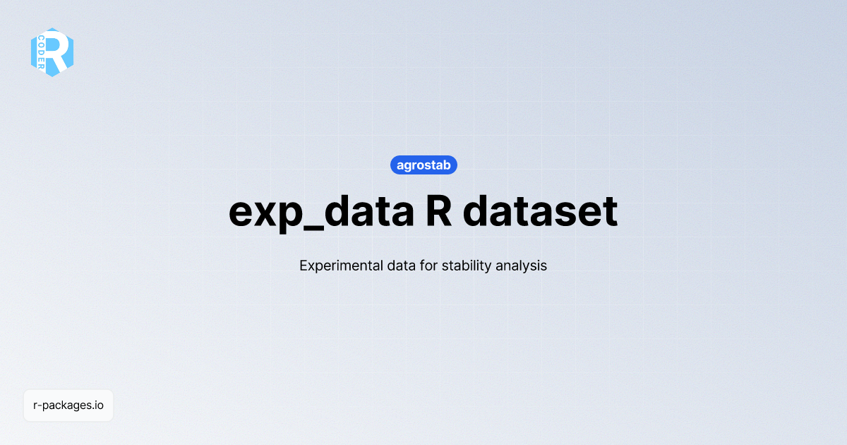 exp_data dataset | R PACKAGES