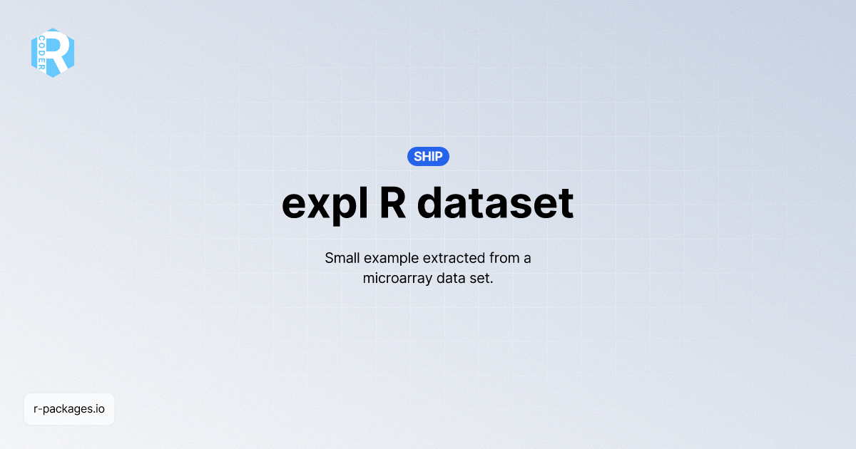 expl dataset | R PACKAGES