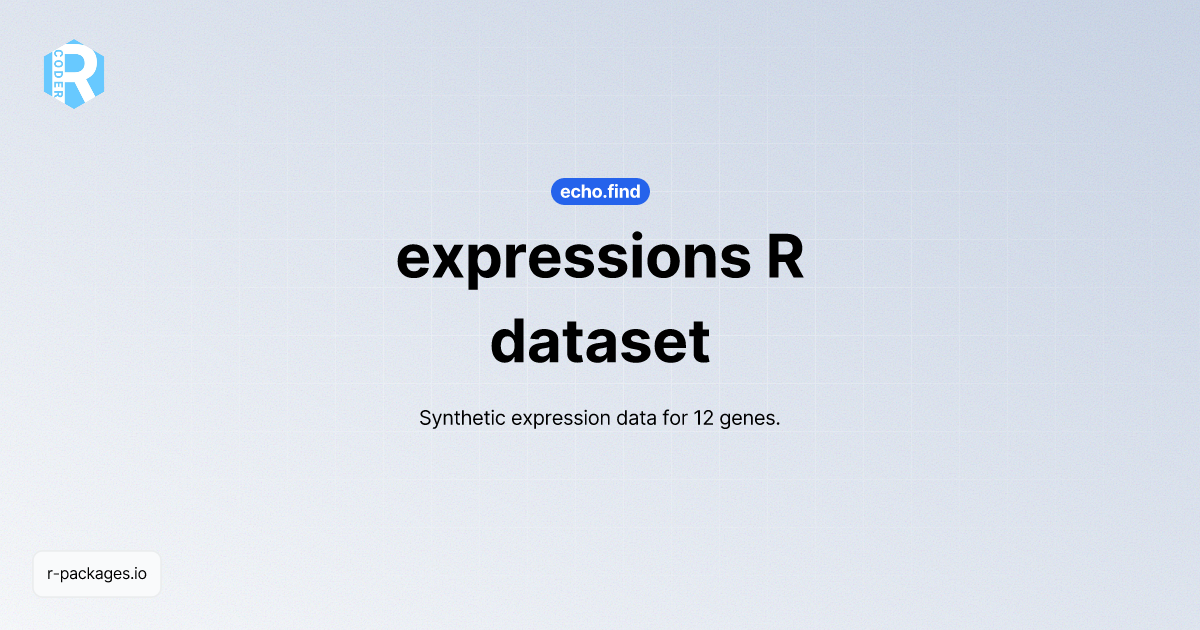 expressions dataset | R PACKAGES