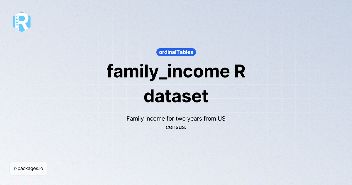 family_income dataset | R PACKAGES