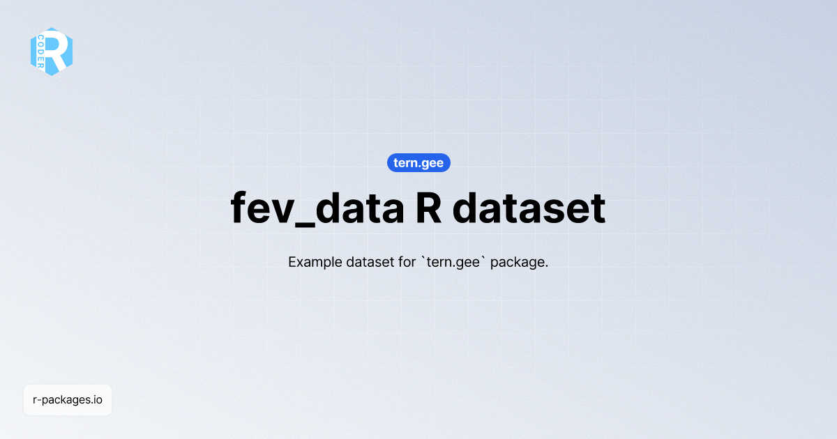 fev_data dataset | R PACKAGES
