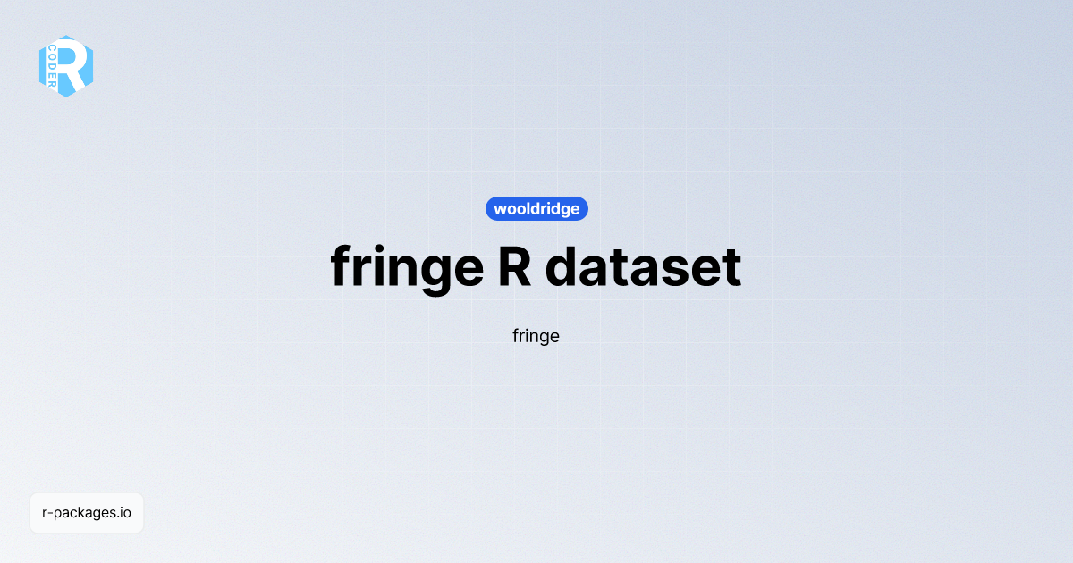 fringe dataset | R PACKAGES