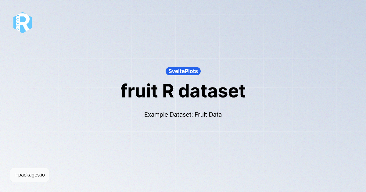 fruit dataset | R PACKAGES