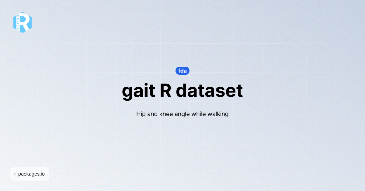 gait dataset | R PACKAGES