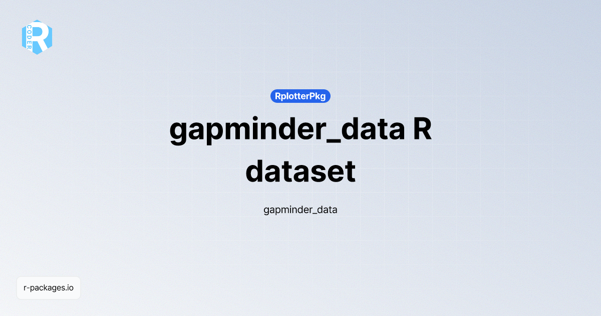 gapminder_data dataset | R PACKAGES