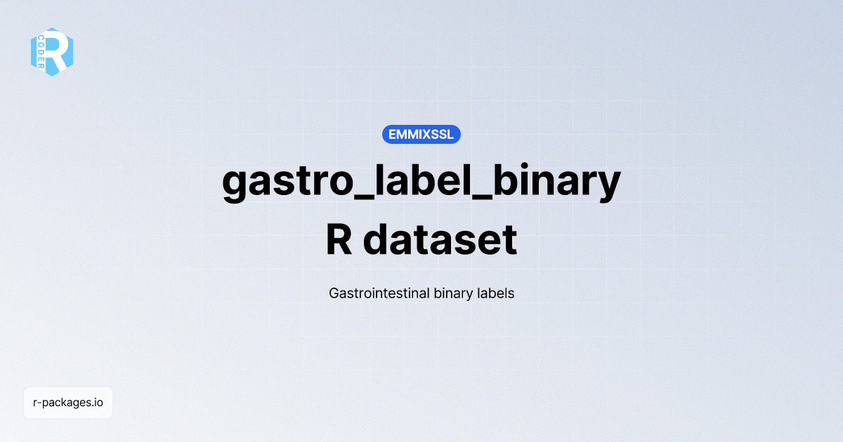 gastro_label_binary dataset | R PACKAGES