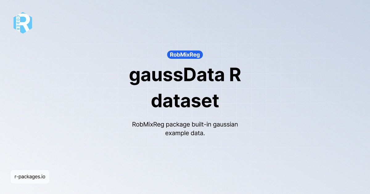 gaussData dataset | R PACKAGES