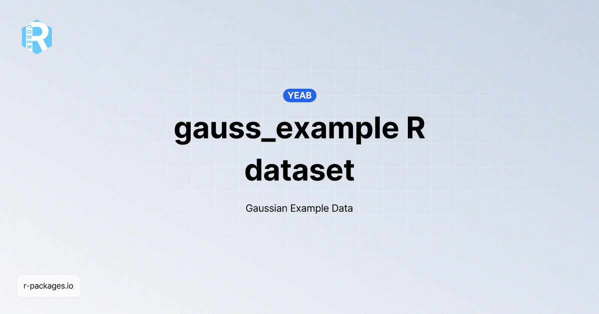 gauss_example dataset | R PACKAGES