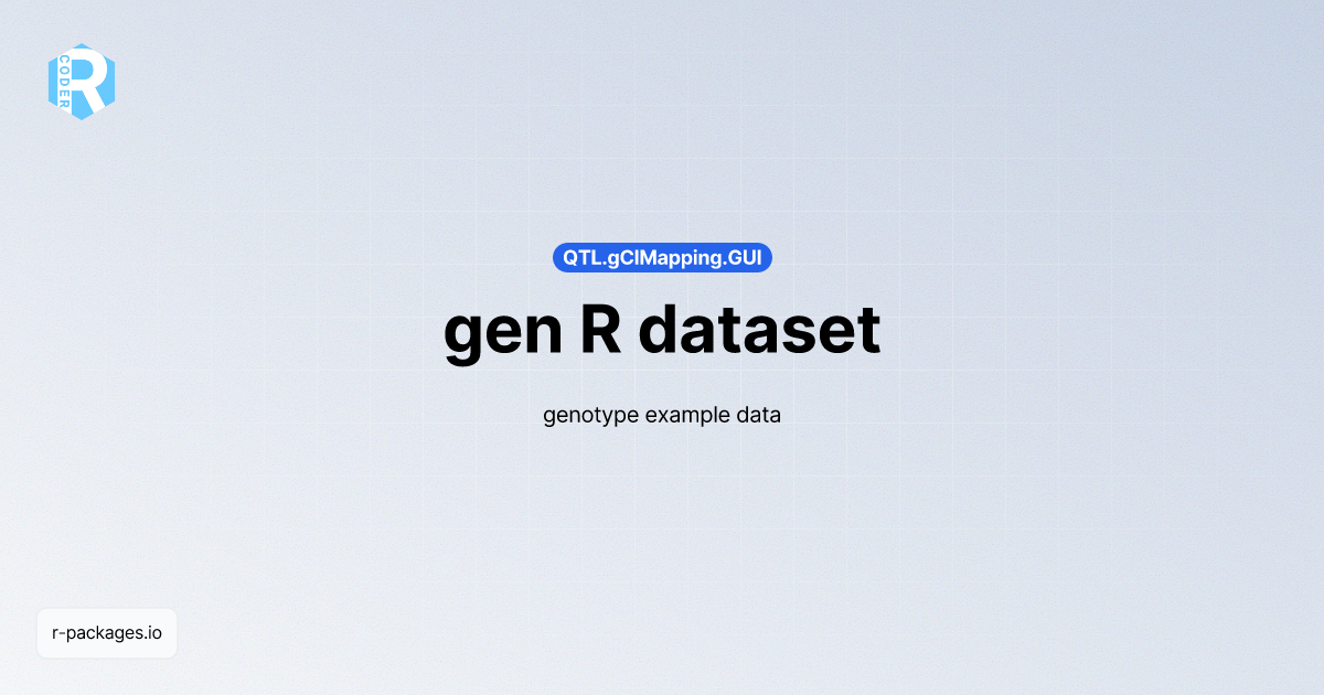 gen dataset | R PACKAGES