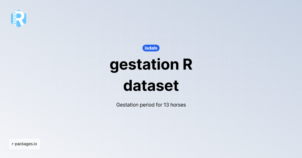 gestation dataset | R PACKAGES