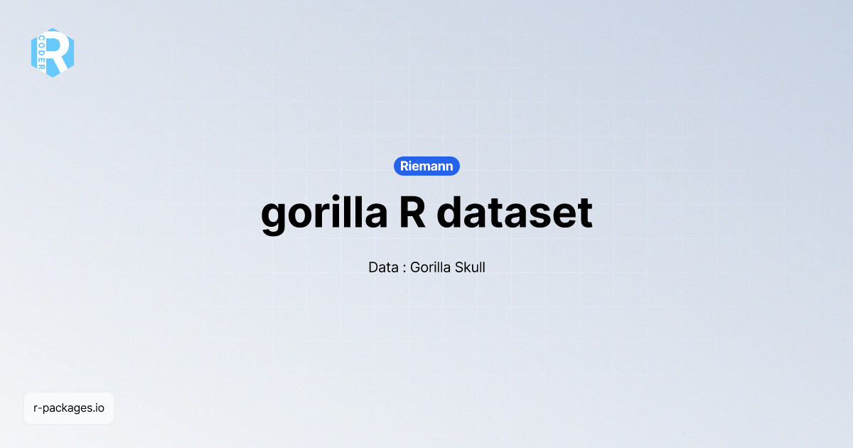 gorilla dataset | R PACKAGES