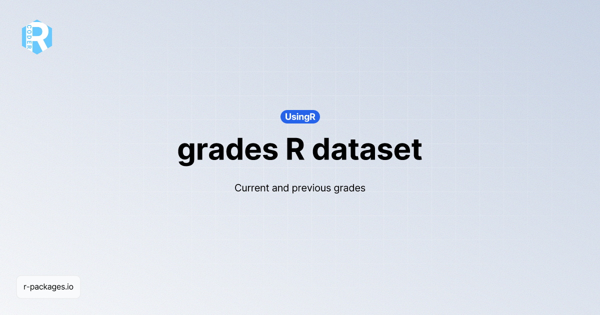 grades dataset | R PACKAGES