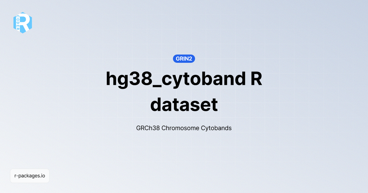 hg38_cytoband dataset | R PACKAGES
