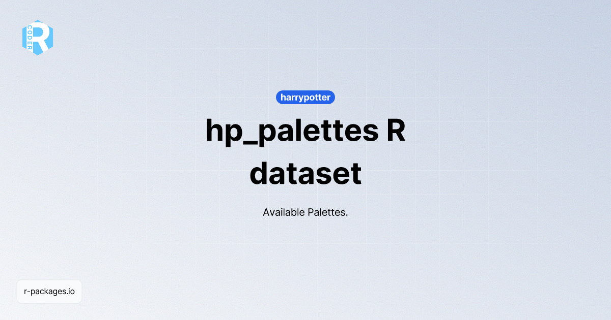 hp_palettes dataset | R PACKAGES