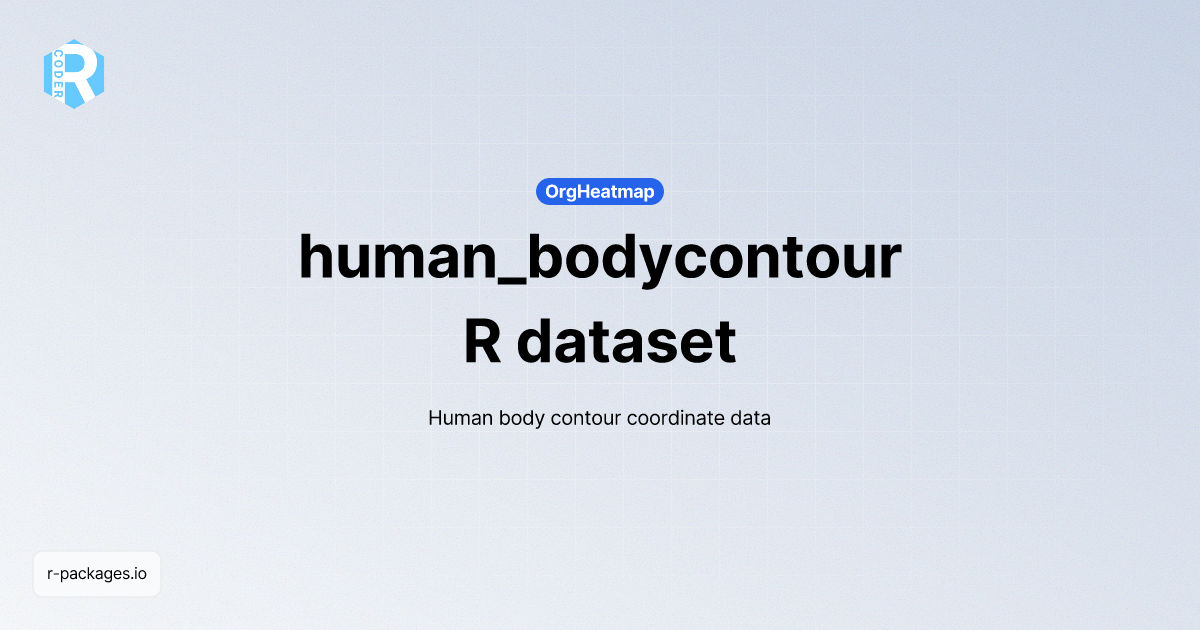 human_bodycontour dataset | R PACKAGES