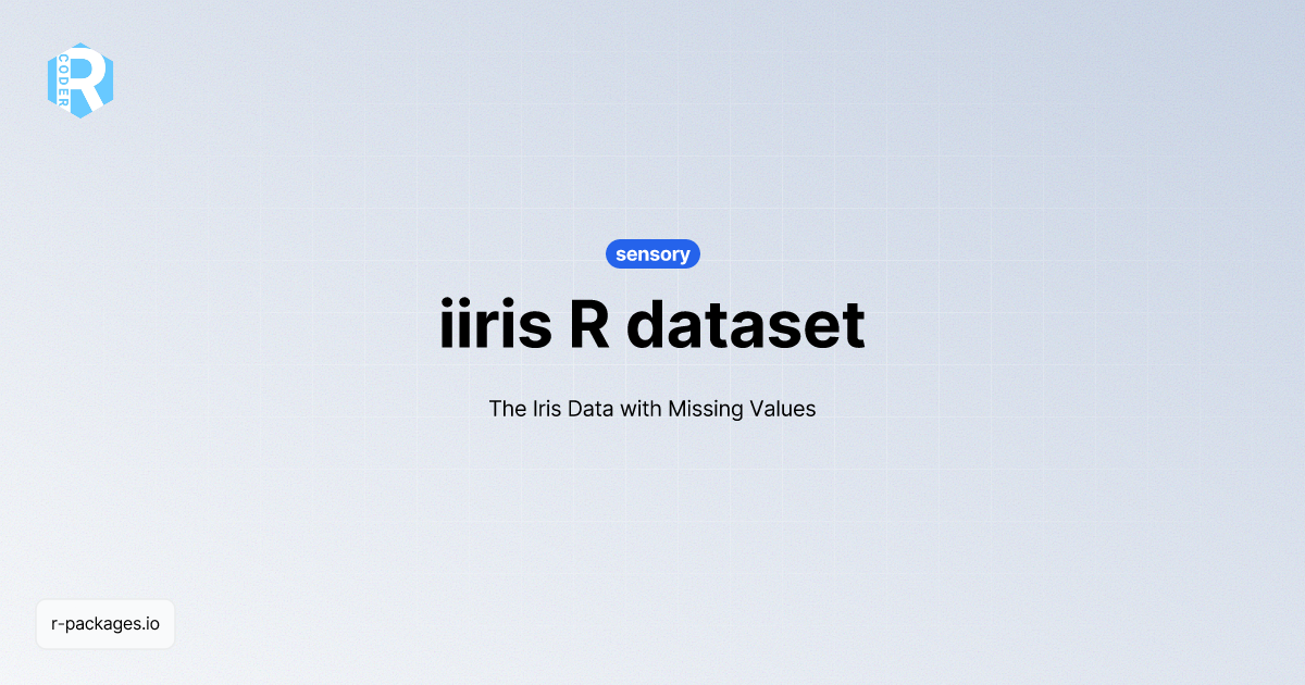 iiris dataset | R PACKAGES