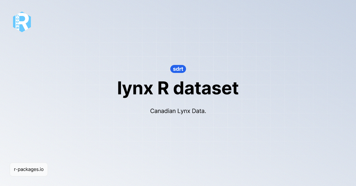 lynx dataset | R PACKAGES