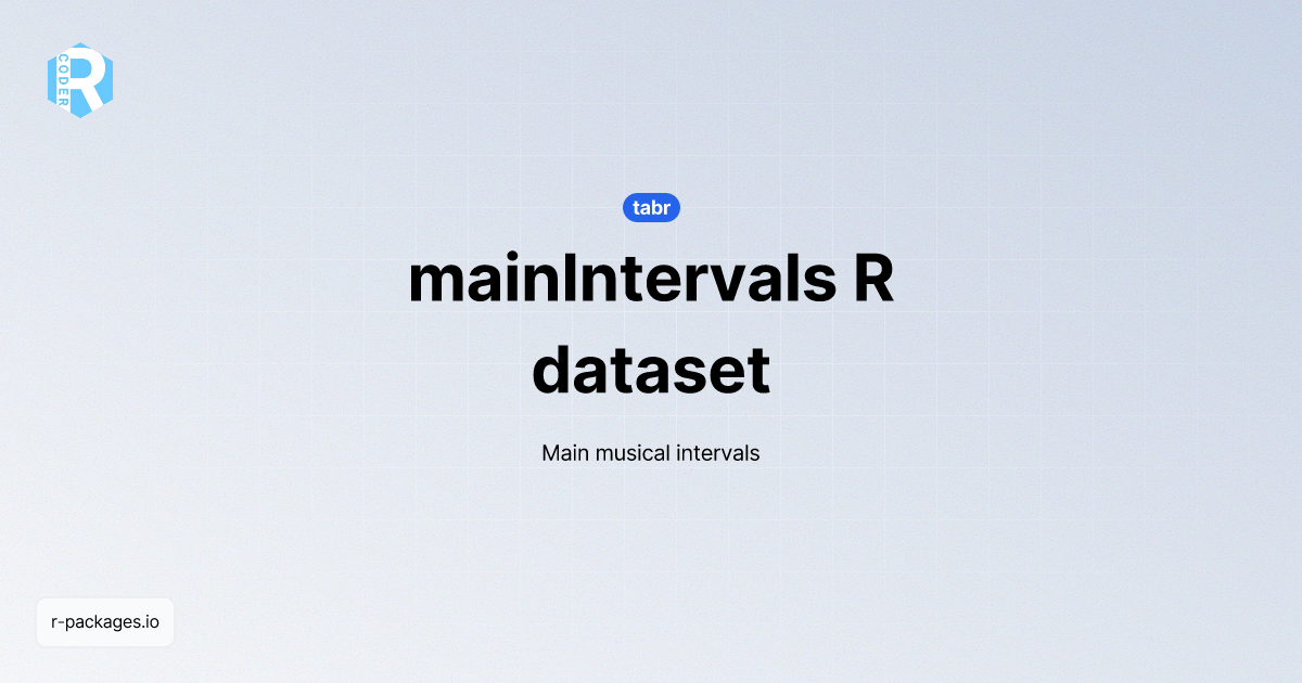 mainIntervals dataset | R PACKAGES