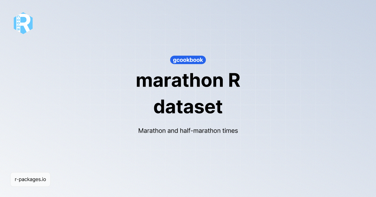 marathon dataset | R PACKAGES