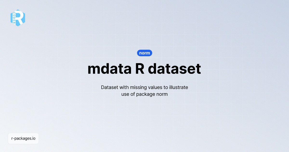 mdata dataset | R PACKAGES