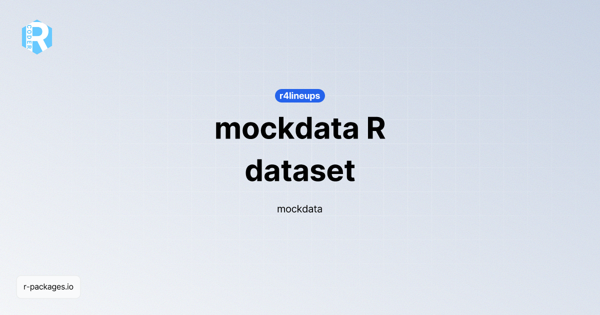 mockdata dataset | R PACKAGES