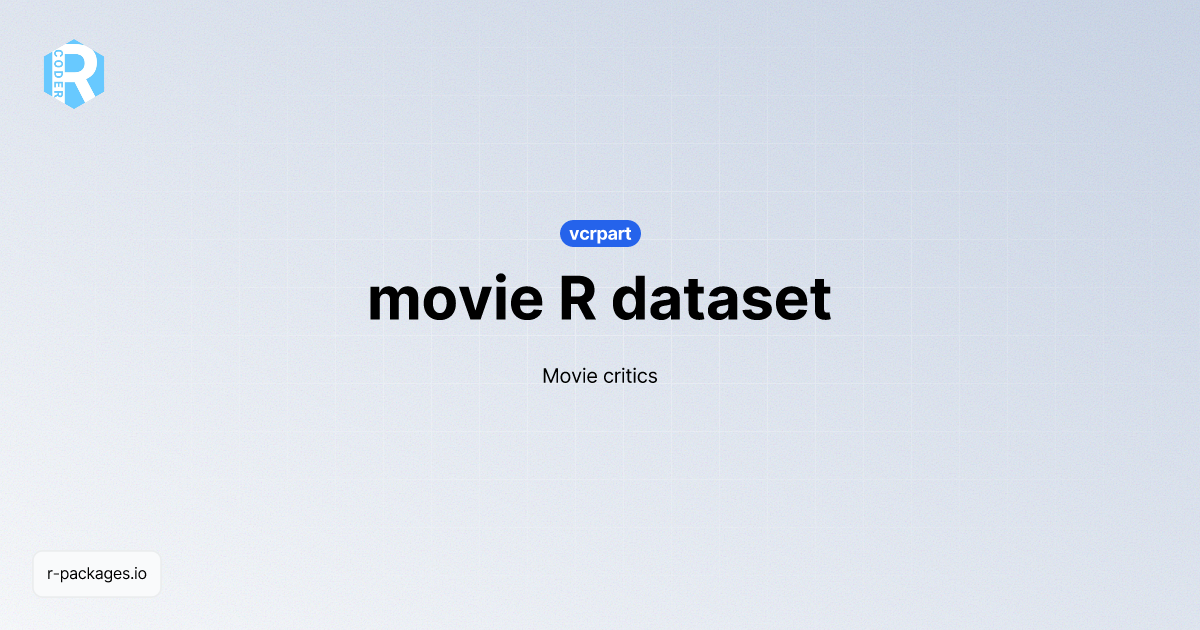 movie dataset | R PACKAGES