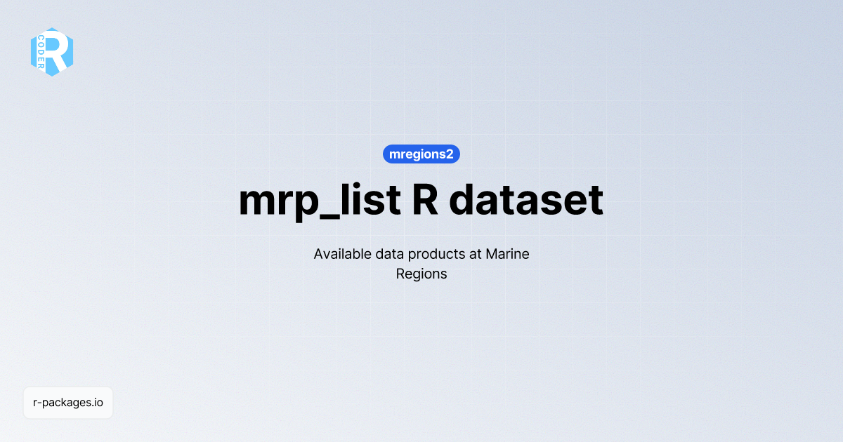 mrp_list dataset | R PACKAGES