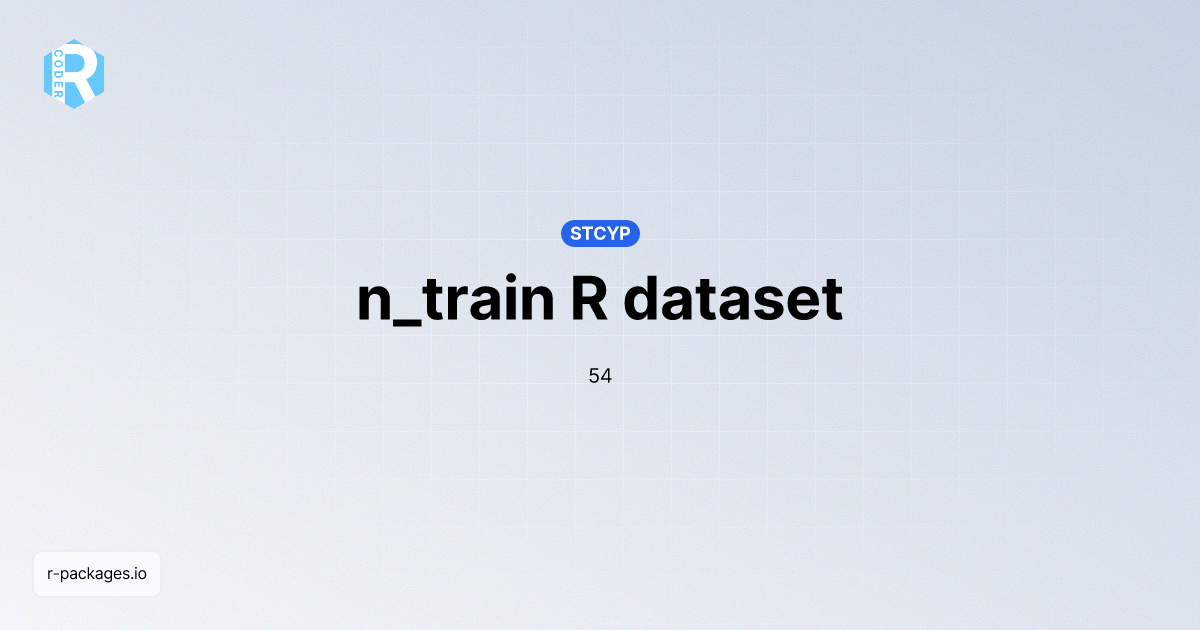 n_train dataset | R PACKAGES