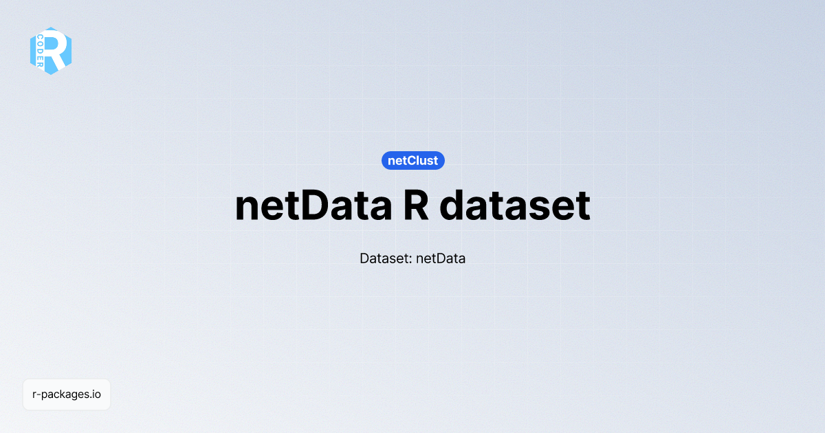 netData dataset | R PACKAGES