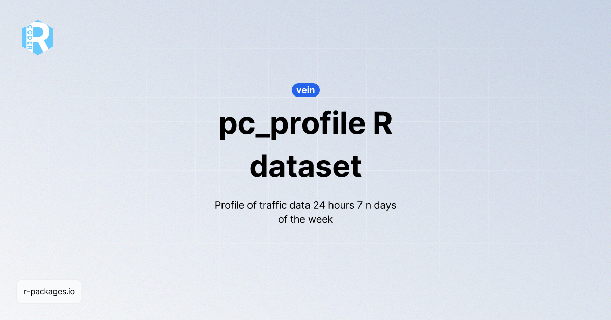 pc_profile dataset | R PACKAGES