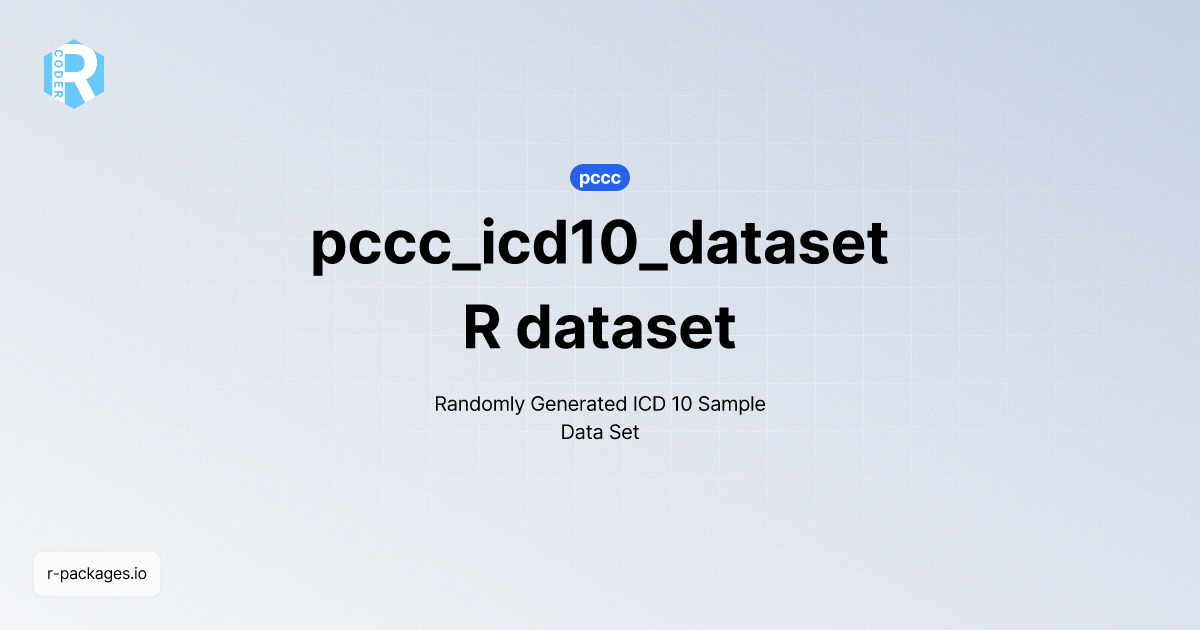 pccc_icd10_dataset dataset | R PACKAGES
