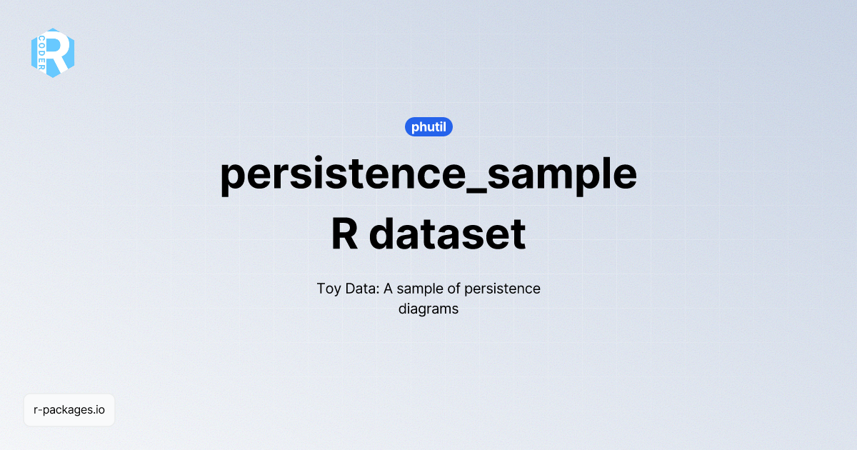 persistence_sample dataset | R PACKAGES