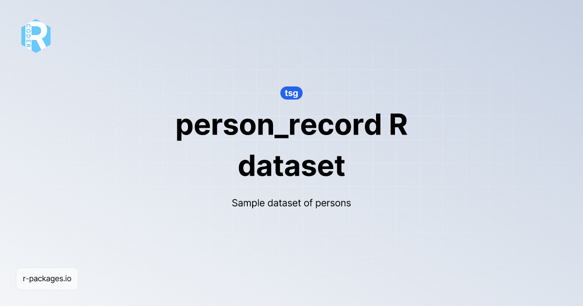 person_record dataset | R PACKAGES