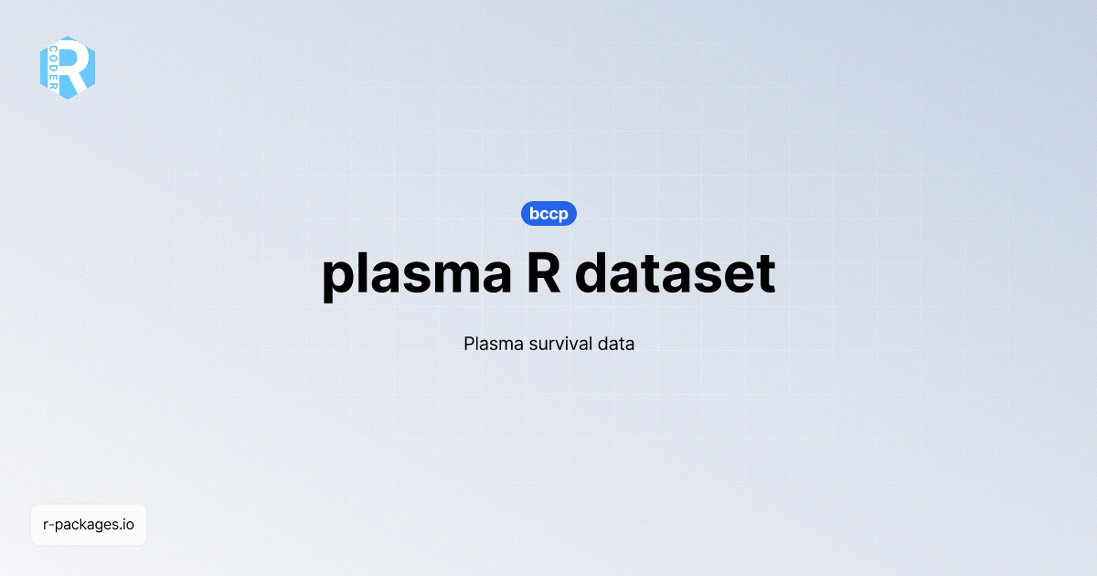 plasma dataset | R PACKAGES