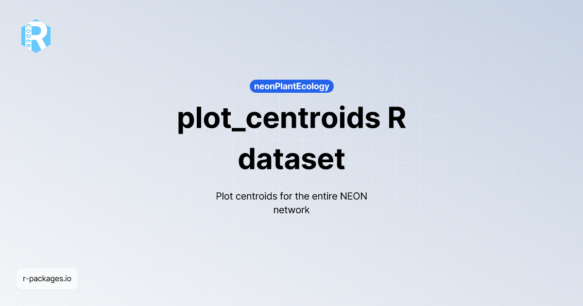 plot_centroids dataset | R PACKAGES