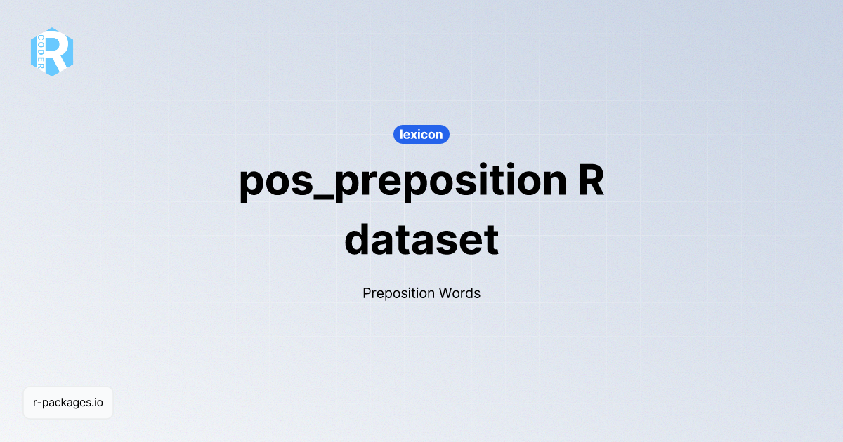 pos_preposition dataset | R PACKAGES