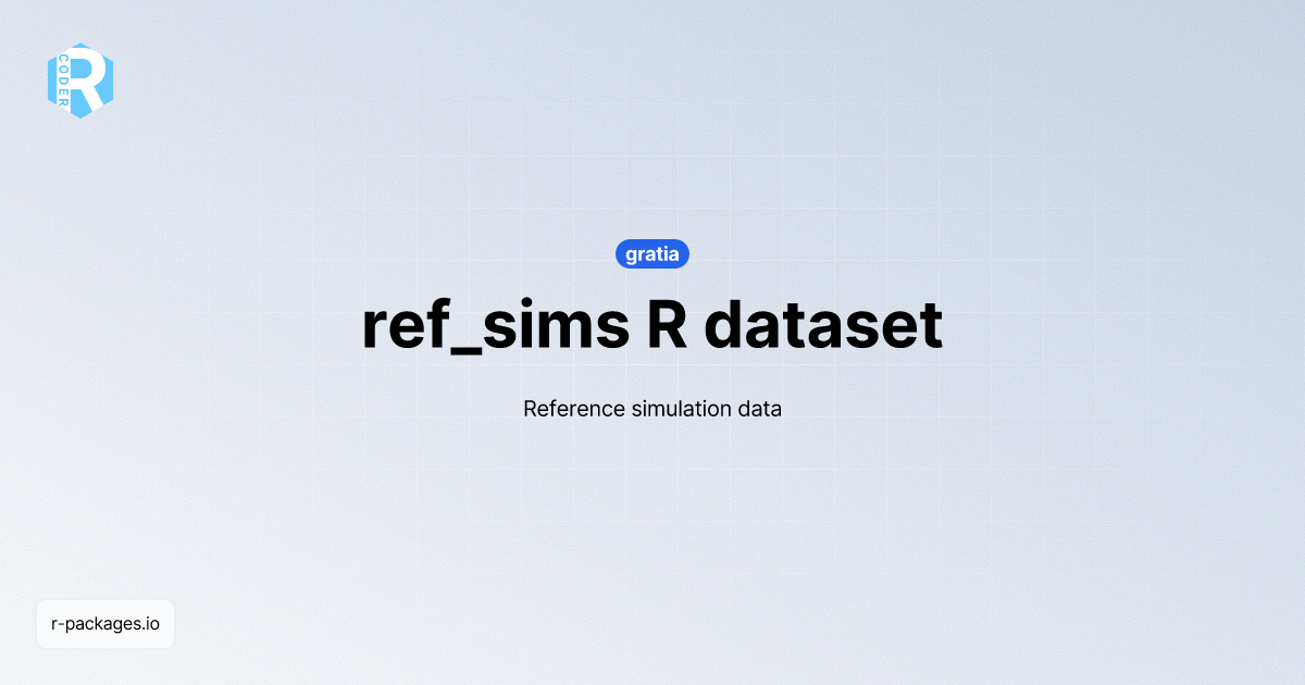 ref_sims dataset | R PACKAGES