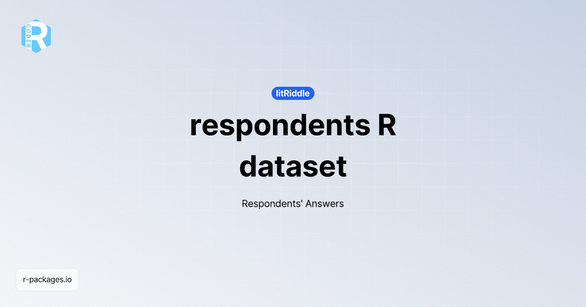 respondents dataset | R PACKAGES