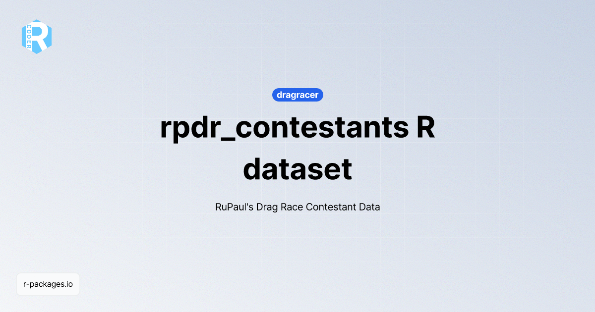 rpdr_contestants dataset | R PACKAGES