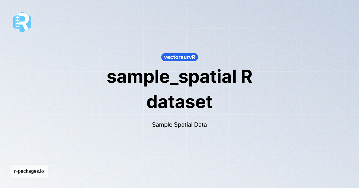 sample_spatial dataset | R PACKAGES
