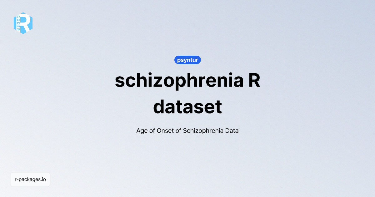 schizophrenia dataset | R PACKAGES