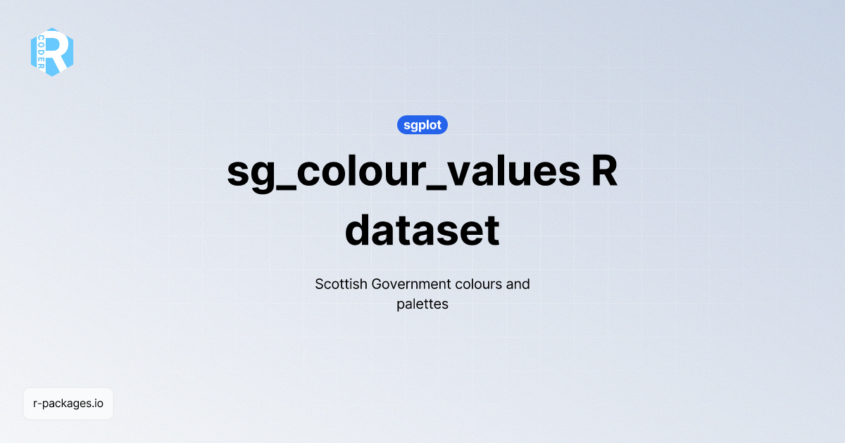 sg_colour_values dataset | R PACKAGES