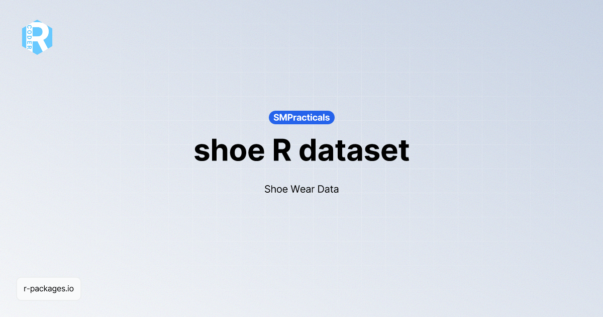 shoe dataset | R PACKAGES