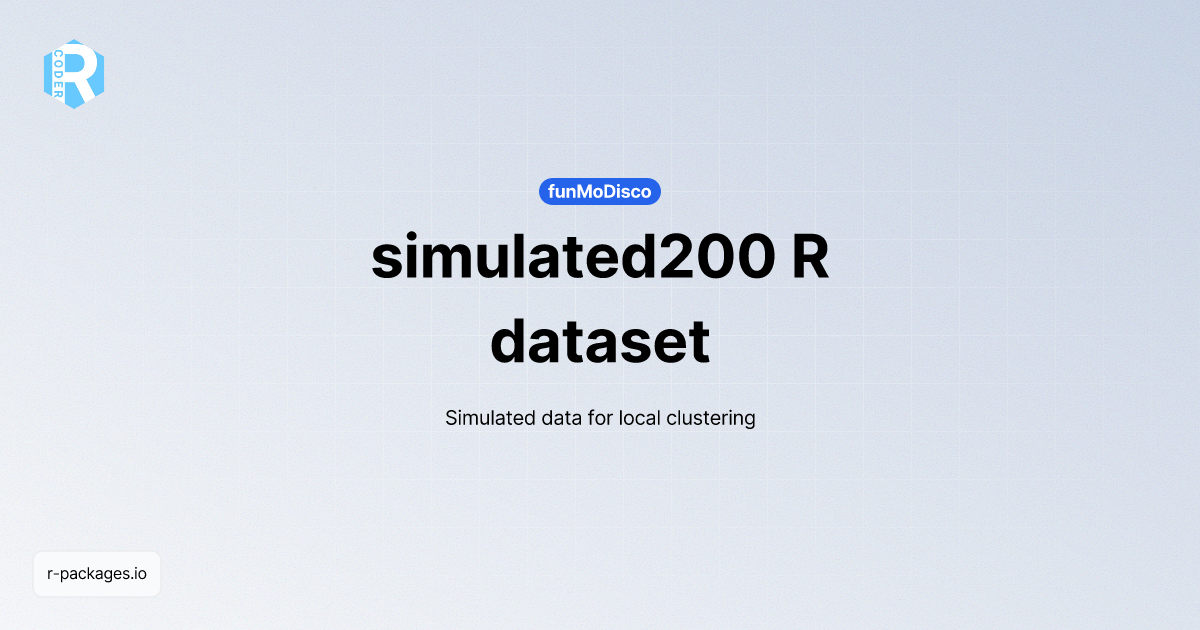 simulated200 dataset | R PACKAGES