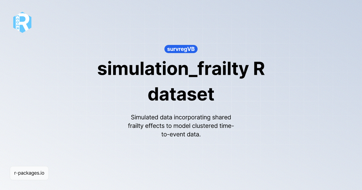 simulation_frailty dataset | R PACKAGES