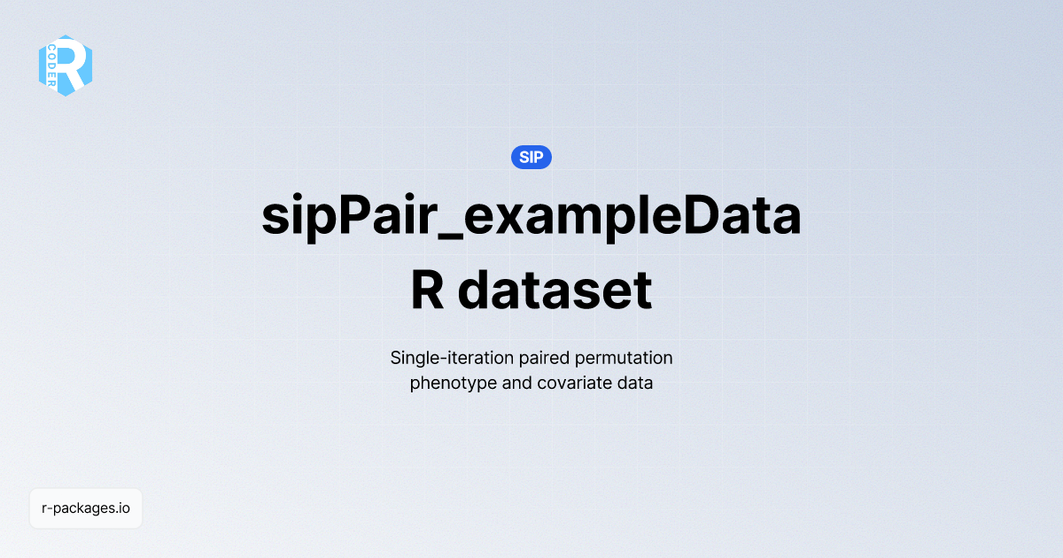 sipPair_exampleData dataset | R PACKAGES
